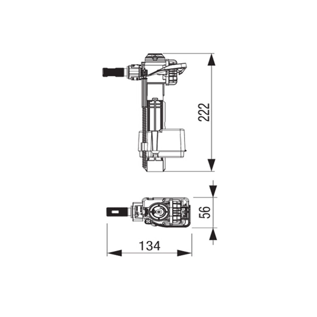 FLUIDMASTER Fill Valve 747 3/8 Brass Side DVGW
