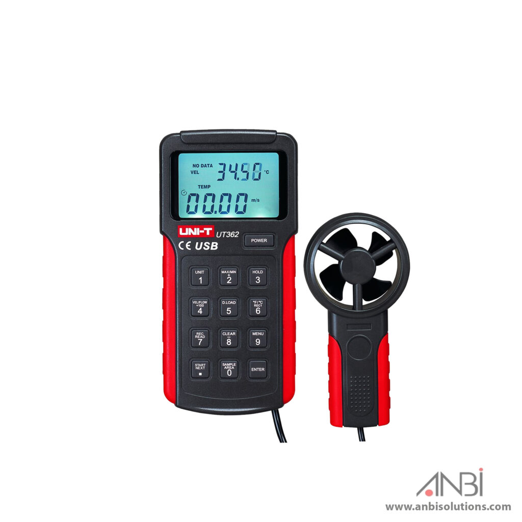 UNI-T Digital Anemometer w/ USB interface UT362 - ANBI Online