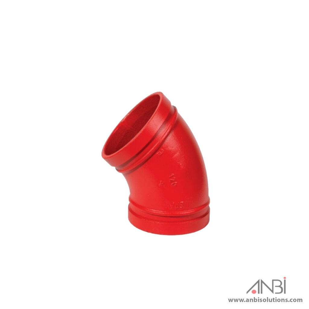 Ductile Iron Grooved Red Fittings Elbow 45Deg | ANBI Online