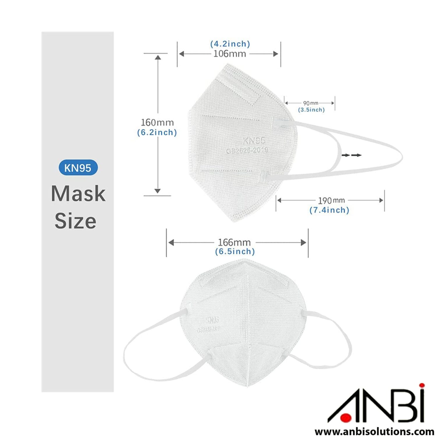 Safety Mask KN95 (25pcs/box) | ANBI Online