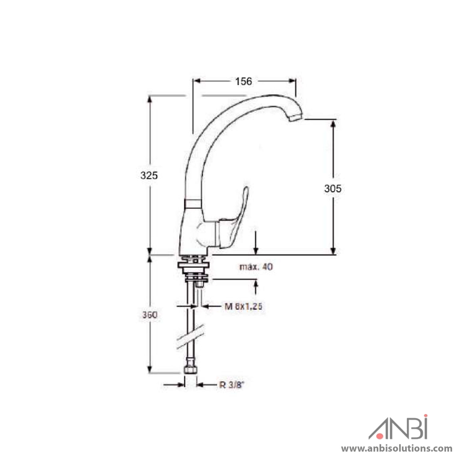 PEGLER Bib Tap Hose CP PB50HU | ANBI Online