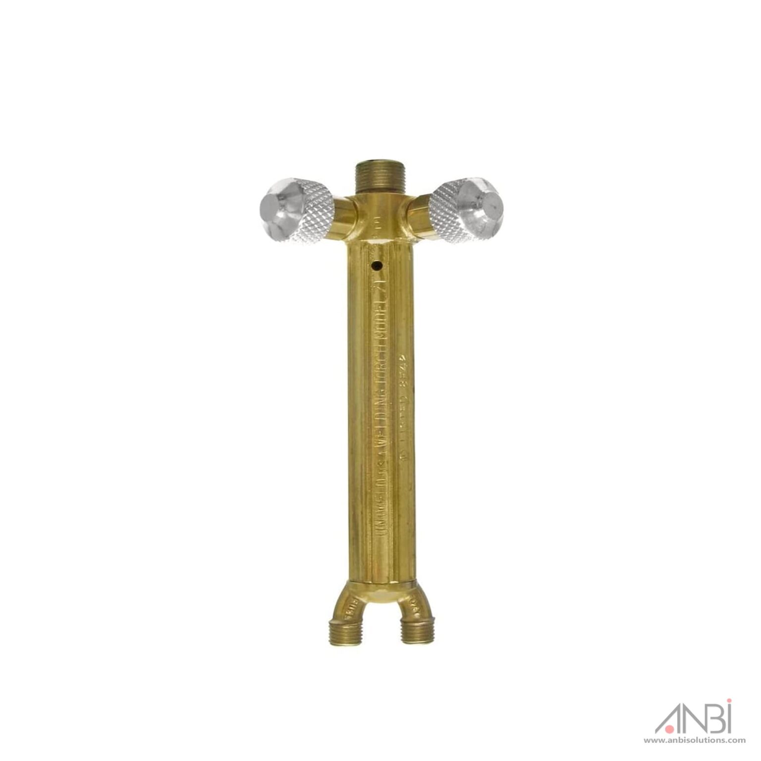 UNIWELD 71 Welding Handle w/ A Hose Connections and Front Valves Brass 3/8"