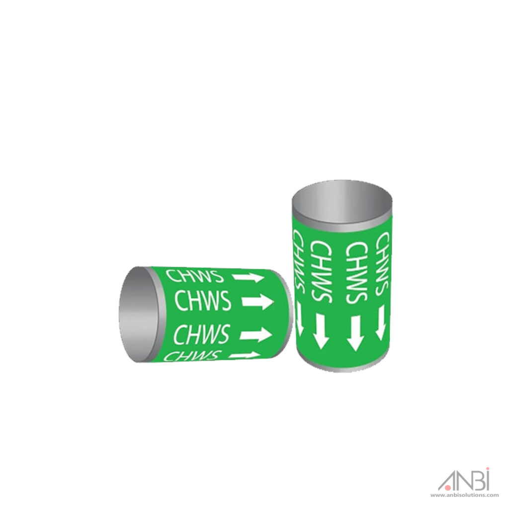 ANBI Identification Labels for CHWS with Arrow (Chilled Water Supply)