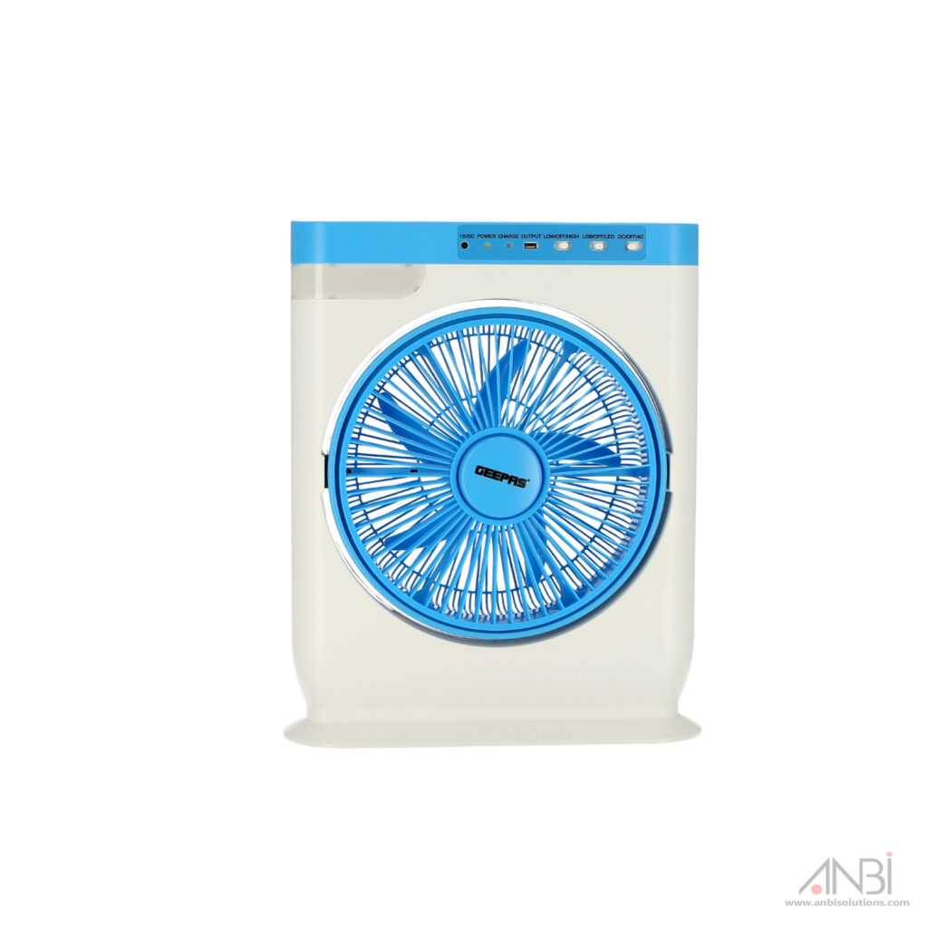 GEEPAS Rechargeable Box Fan 12'' Powerful Motor GF919 - ANBI Online