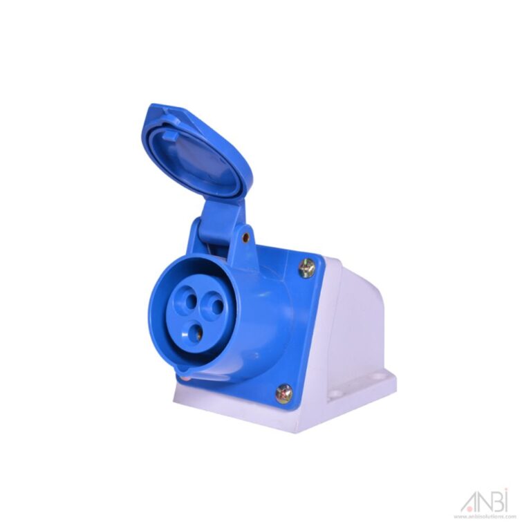 Industrial Wall Mounted Socket 3PIN Blue - ANBI Online